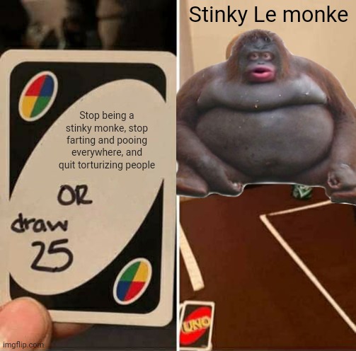 Monke playing uno - Imgflip