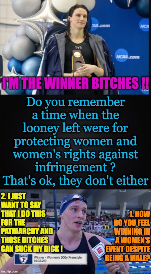 Looney Left abandon Women in favour of the Patriarchy - Imgflip