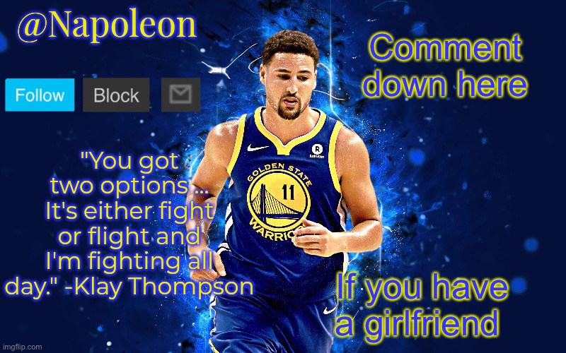Napoleon’s Klay Thompson temp - Imgflip