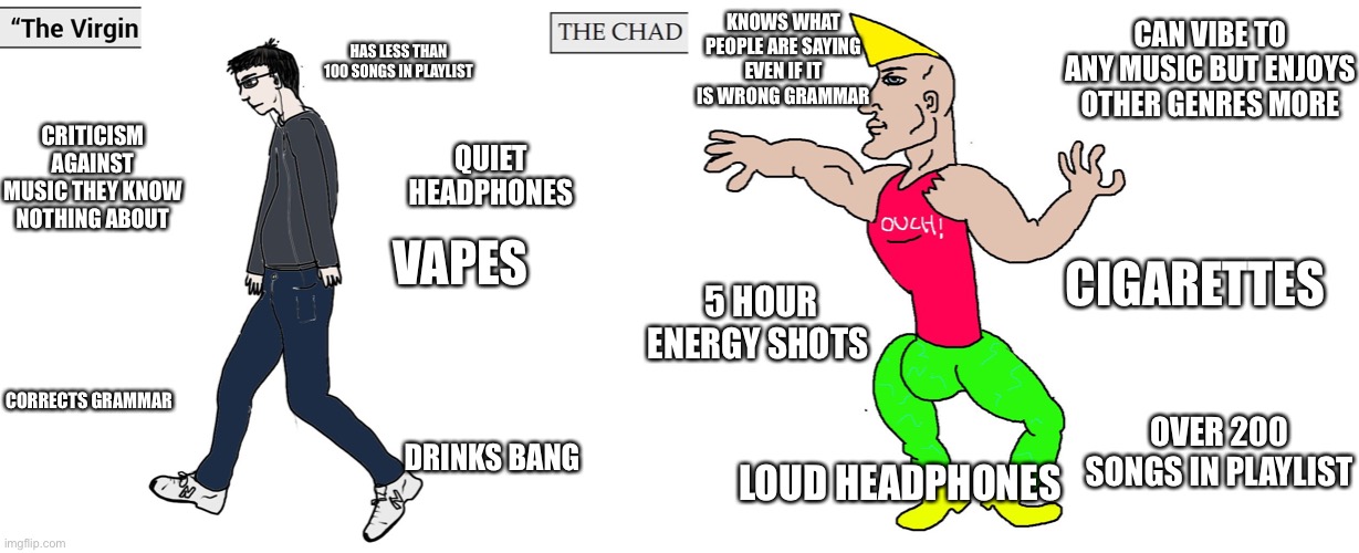 Virgin and Chad - Imgflip