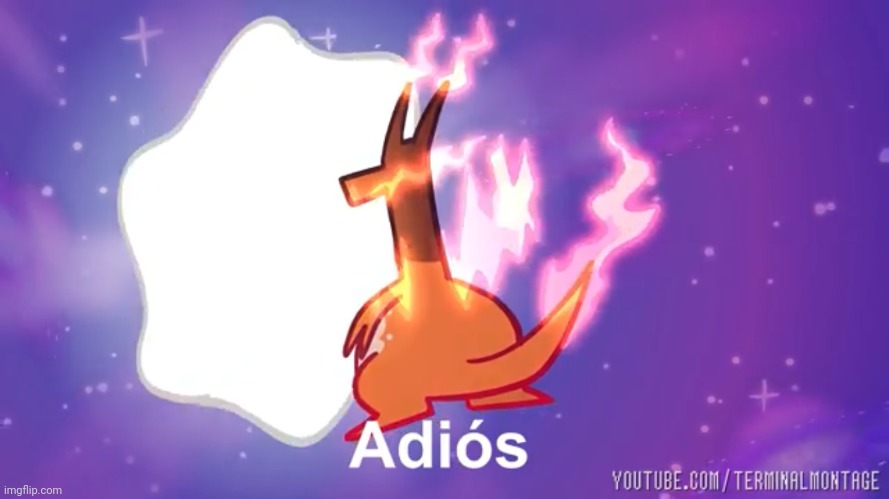 Image tagged in charizard adios - Imgflip