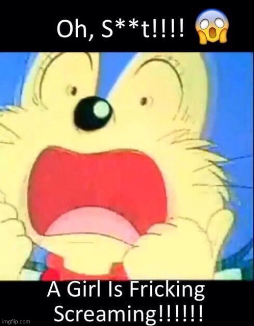 OH, S**T!!!! A GIRL IS FRICKING SCREAMING!!!!!! - Imgflip