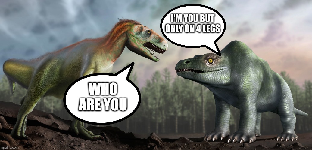 Megalosaurus meets his past self (What do you think is better) - Imgflip