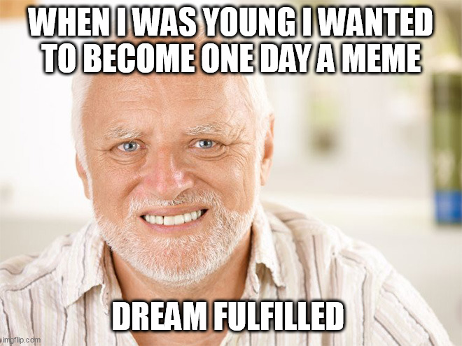 Awkward smiling old man - Imgflip