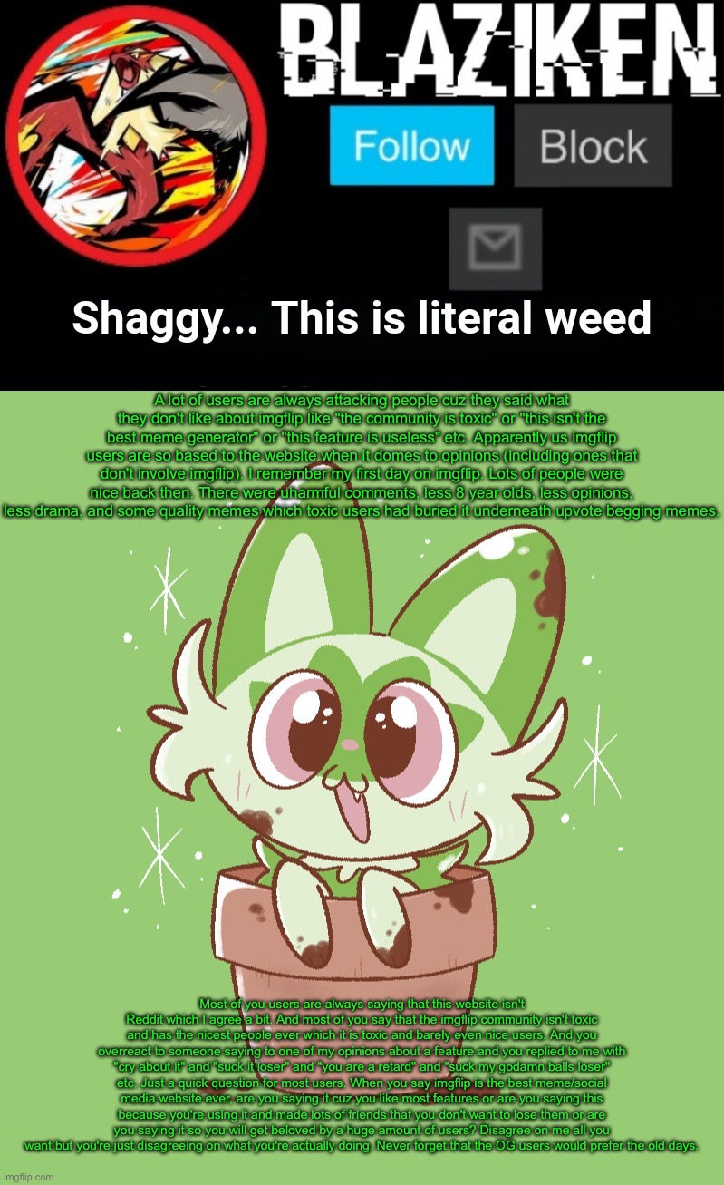 I'll propably get a lot of hate for saying this but imgflip feels like ...