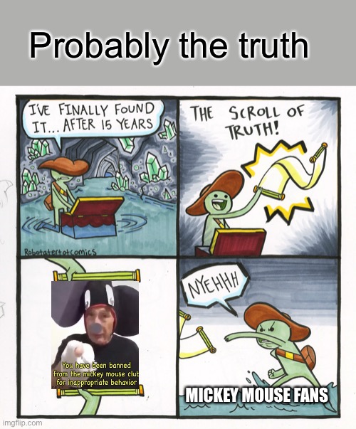 You have been banned Mickey Mouse Fans - Imgflip