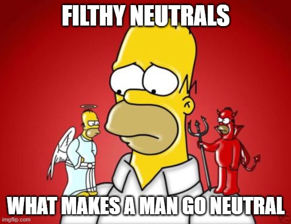 Homer Simpson Angel Devil - Imgflip