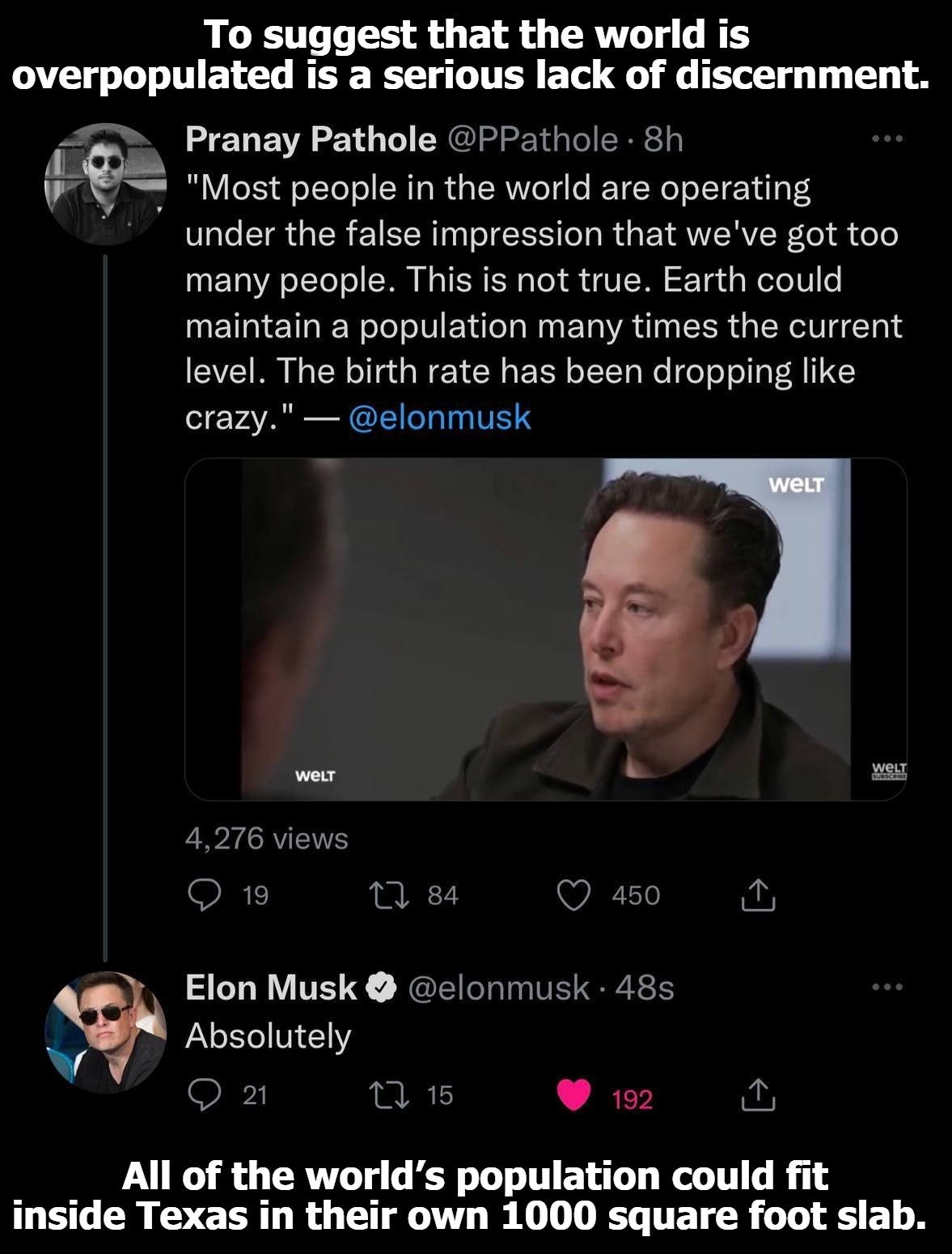 World overpopulation is a myth. - Imgflip