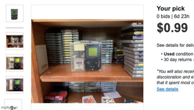 Nintendo Game Boy for 99 cents - Imgflip