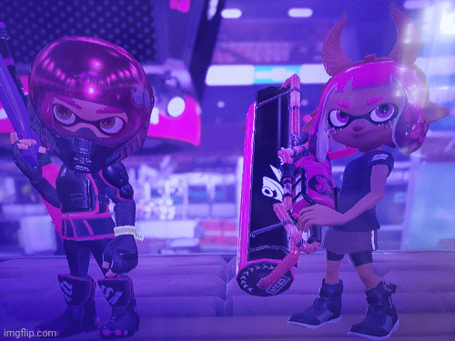 Xander (As inkling) taking pictures with Inkmatas, Aqua, and Switch ...