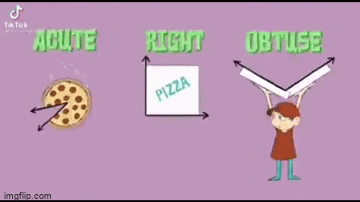 from 90 to 180 an angle is obtuse, this angle's kind of fat it's got a ...