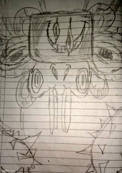 one of my stupid drawing in my notebook.. Azzy said he wants to see one ...