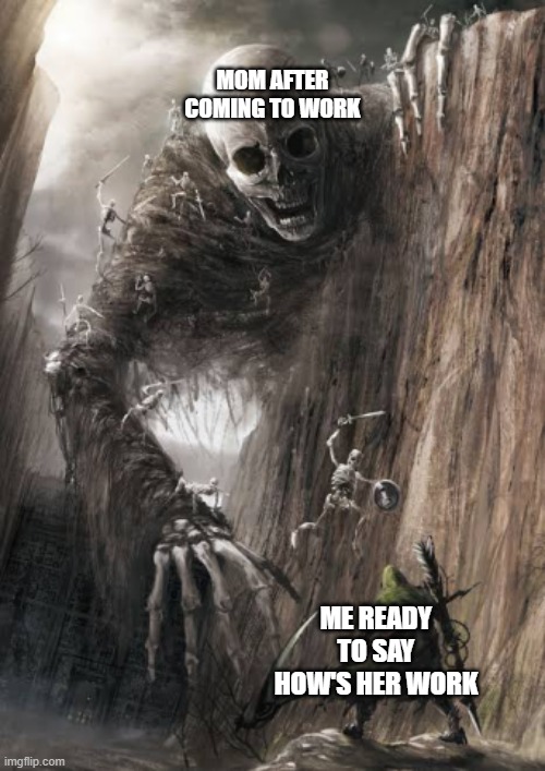 Man fighting giant skeleton - Imgflip