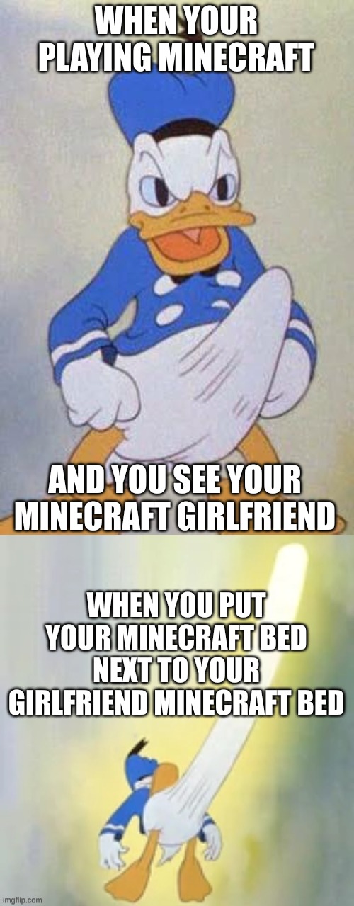 Donald Duck Minecraft Bed Imgflip