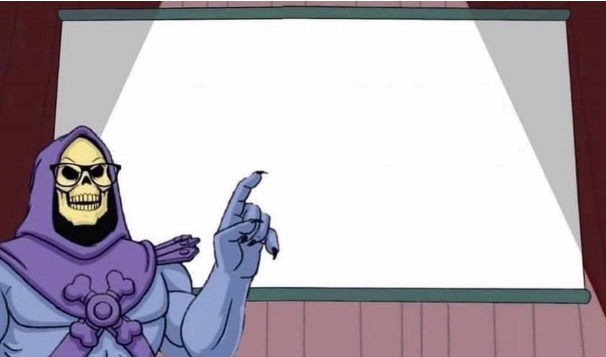 Skeletor Teaches Blank Template Imgflip