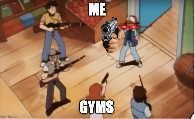 Ash Ketchum gets guns pointed at him - Imgflip