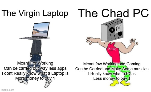 Computer are better than Laptop : r/virginvschad