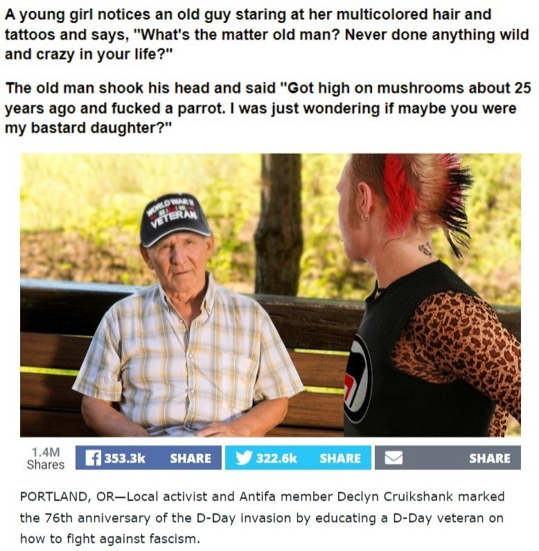 What's the matter old man? Never done anything wild and crazy in your ...