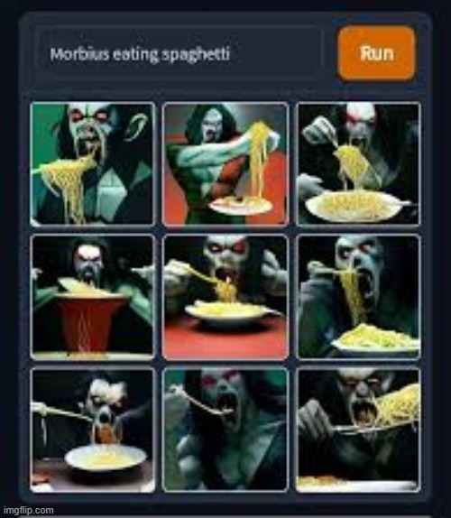 morbius eating spaghetti - Imgflip