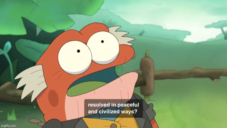 Image tagged in resolved in peaceful and reasonable ways - Imgflip