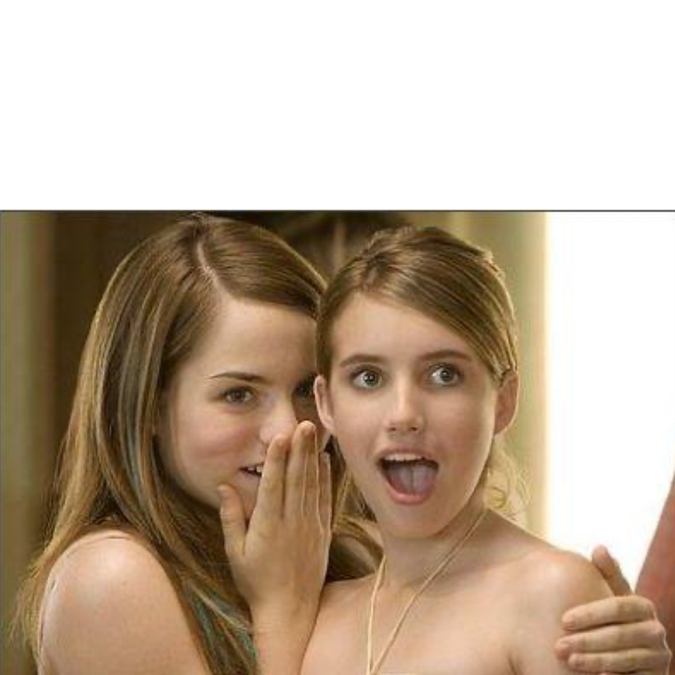 JoJo Whispering To Emma Roberts Memes Imgflip