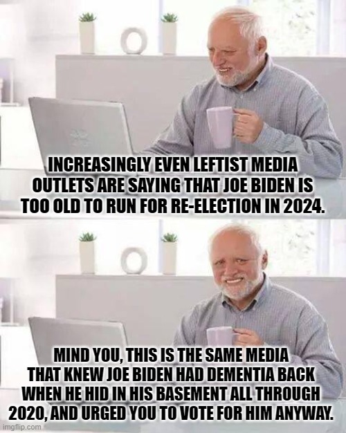 They KNEW this about Joe back in 2020; because everyone conscious knew ...