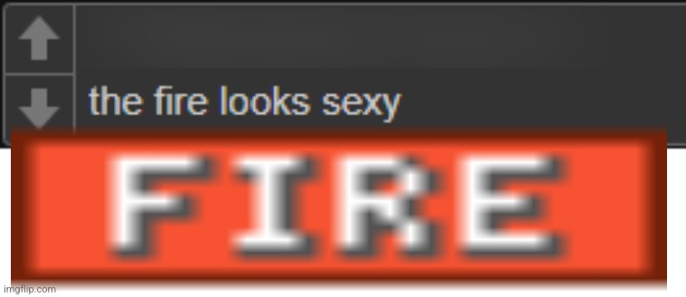 Image tagged in the fire looks sexy - Imgflip