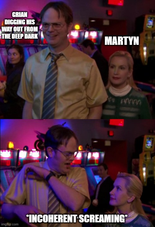 Angela scared Dwight - Imgflip