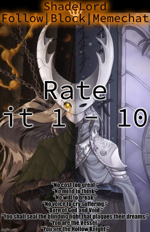 ShadeLord Announcement Template - The Hollow Knight - Imgflip