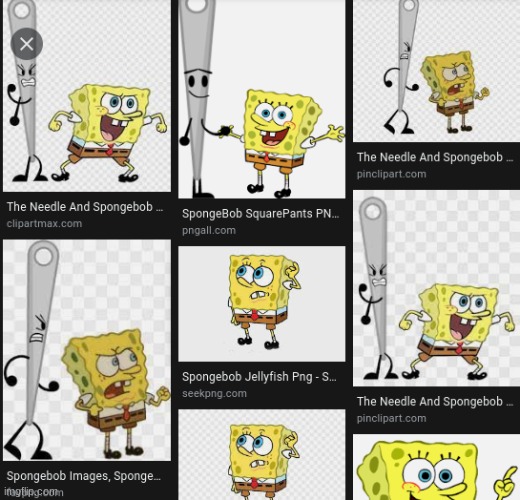 why are there so many pngs of needle and spongebob - Imgflip