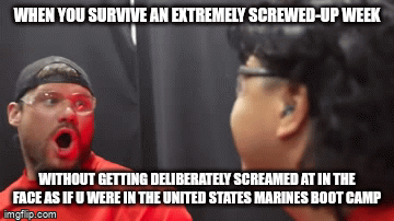 I might have gotten kinda chewed out a bit but at least there was not ...