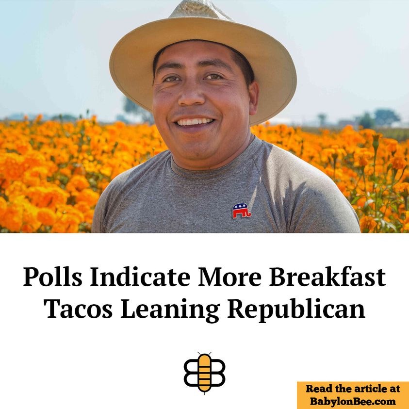 Polls Indicate More Breakfast Tacos Leaning Republican! - Imgflip