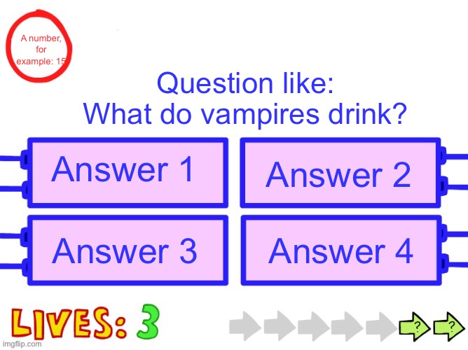 Blank the impossible quiz question - Imgflip