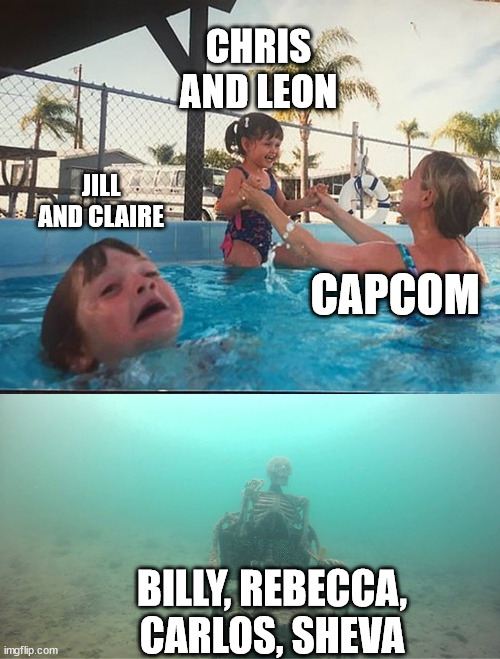 drowning kid + skeleton - Imgflip