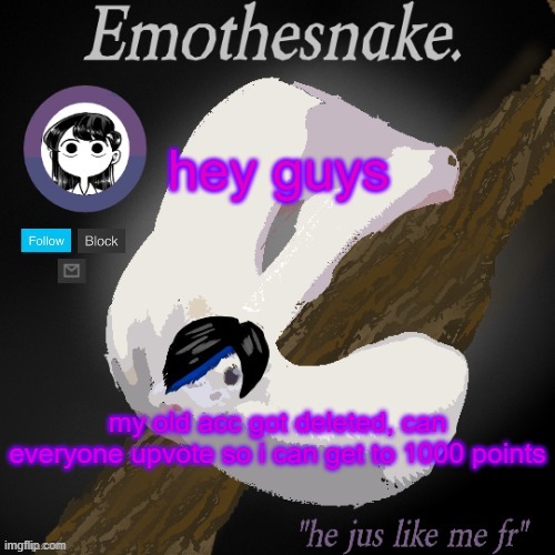 Emothesnake temp- thanks purple - Imgflip