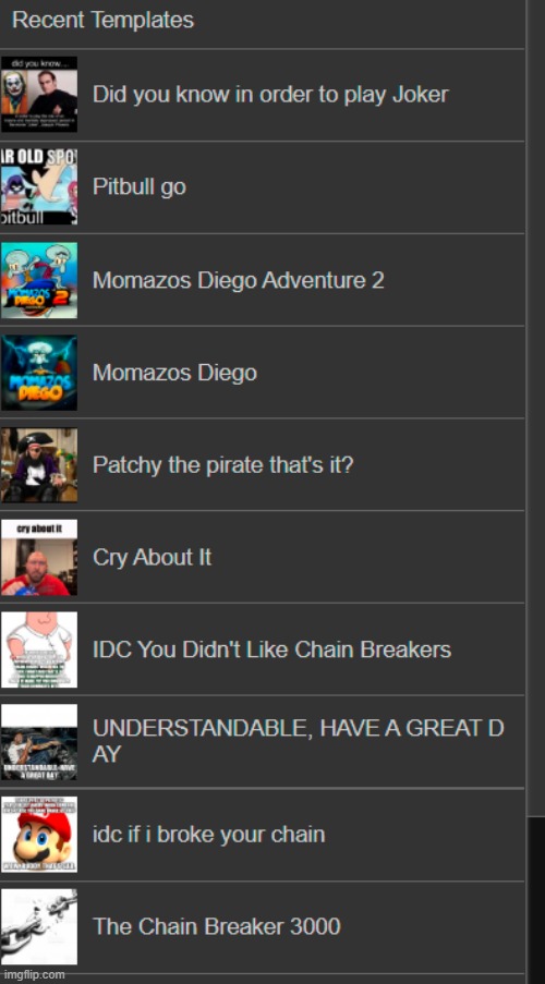 recent templates - Imgflip