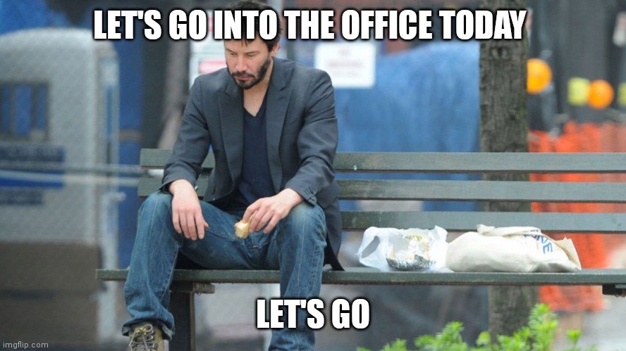 Sad Keanu Reeves on a bench - Imgflip