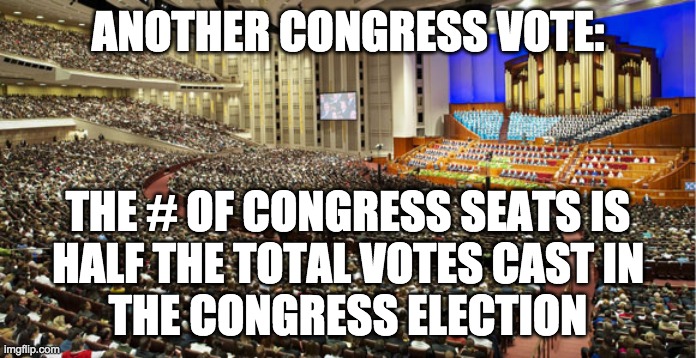 The Constitution says it must stay at 20 but that's way too big. If it ...