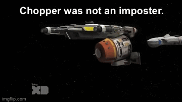 Image tagged in gifs,star wars,among us,chopper - Imgflip