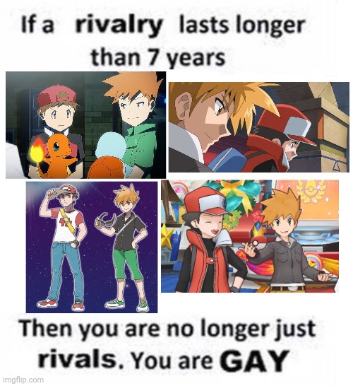 red being a protag has no father. and there's no mention of blue's ...