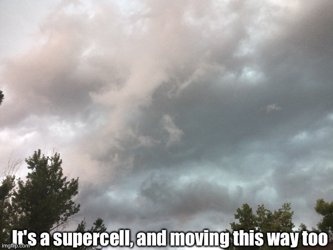 There's a flash flood warning south west of us, 1.5 to 2 inches in 15 ...