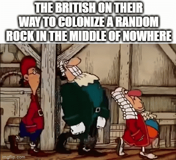 British people on their way to colonize - Imgflip