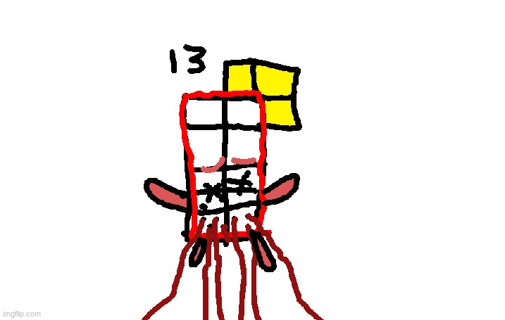 numberblocks 13 dead hole gun - Imgflip