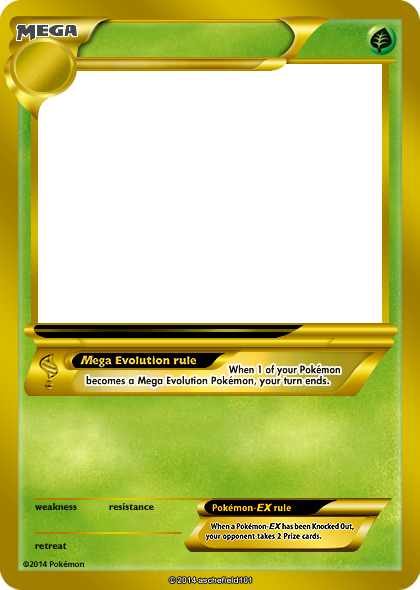 Pokemon Card Mega Blank Template Imgflip