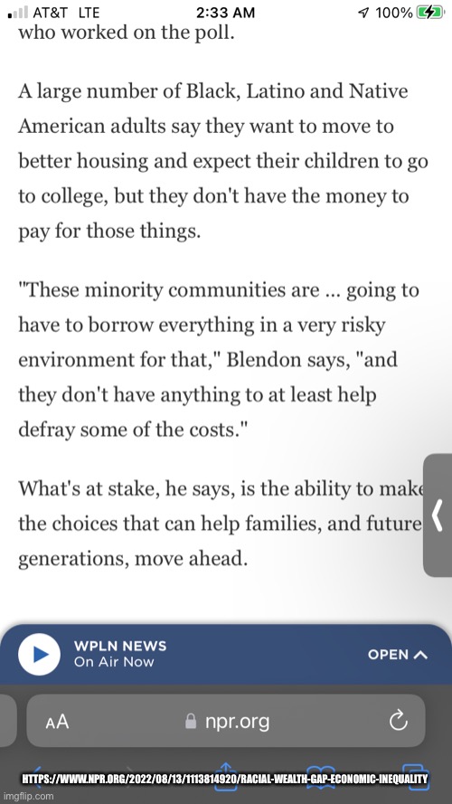 NPR race baiting again. Why is hate speech publicly funded? > General ...