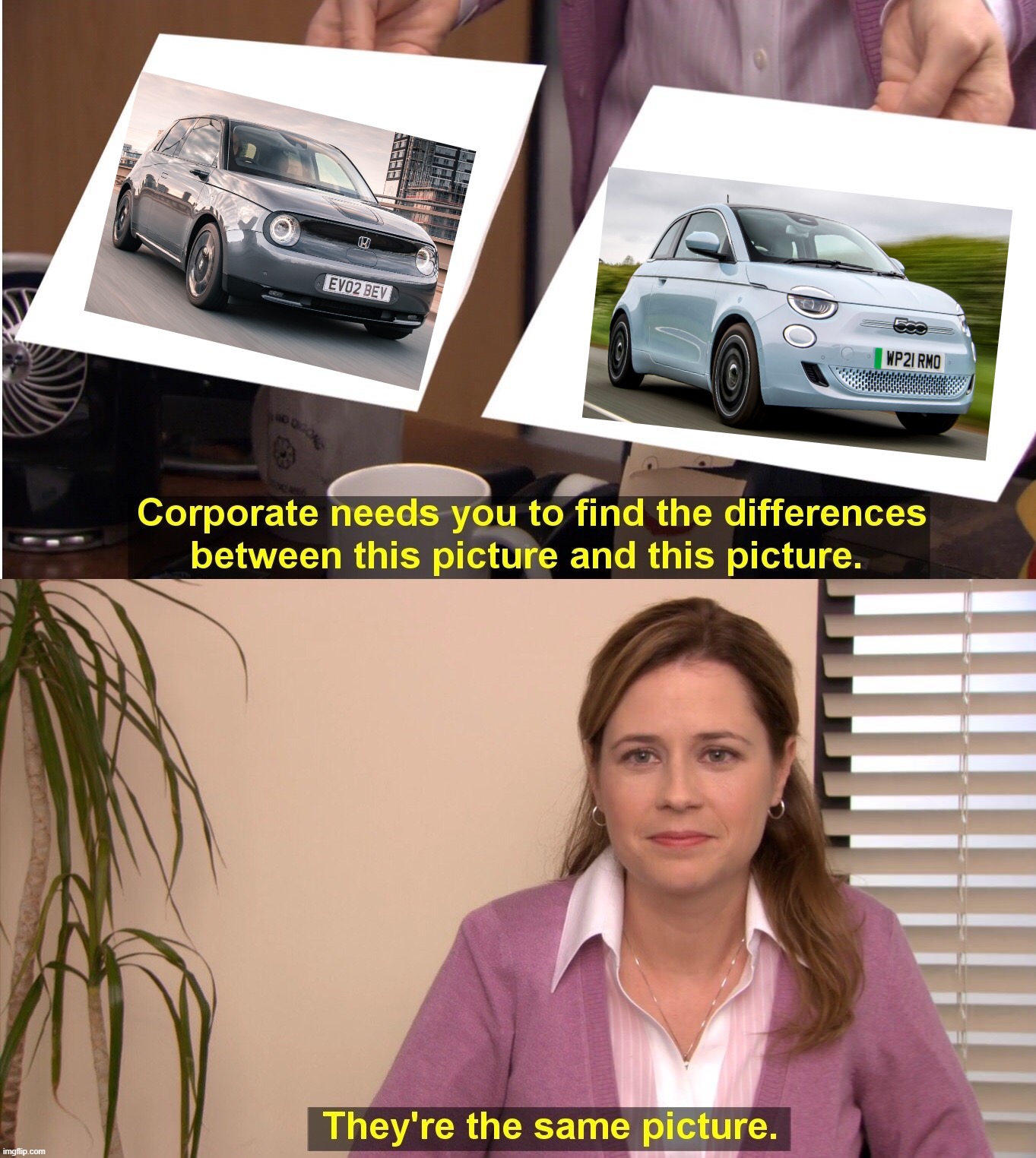 Honda E? Don't you mean Fiat 500 - Imgflip