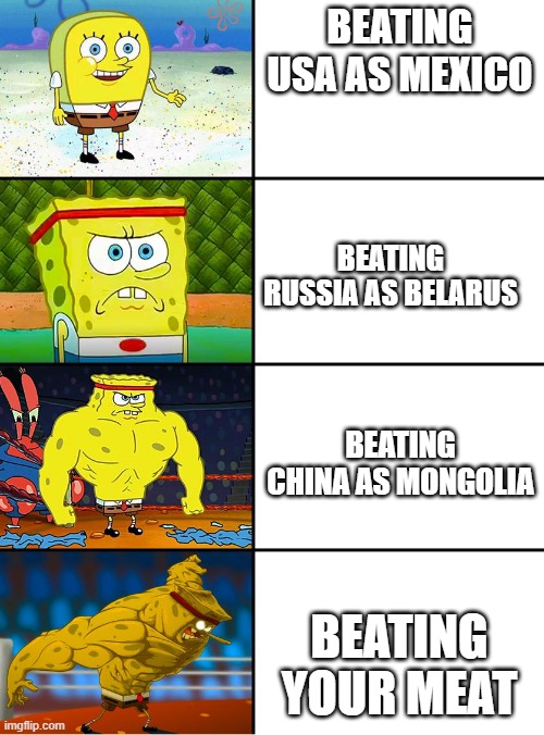 Spongebob Getting Stronger - Imgflip