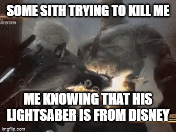 disney lightsabers are so weak - Imgflip