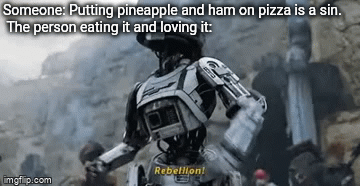 Pineapple ham pizza - Imgflip