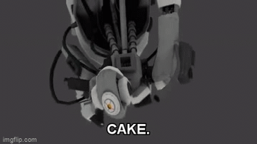 Image tagged in gifs,portal,glados,cake - Imgflip